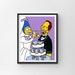 Homer & Marge Simpson Wedding Photo, Digital Art Print Instant Download ...