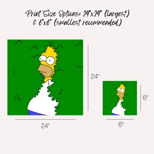 Homer Simpson in the Bushes Meme Digital Art Print Instant | Etsy