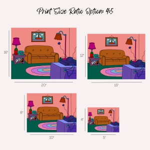 Simpsons Living Room, Digital Art Print | Instant Download Printable ...