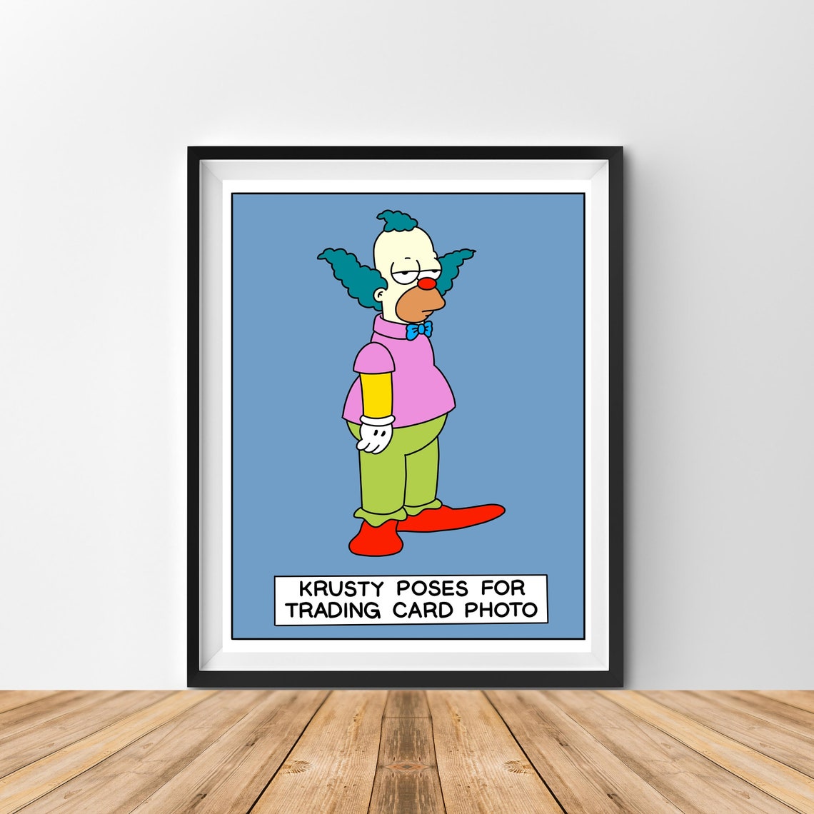 Krusty the Clown Trading Card, Simpsons Digital Art Print | Instant ...