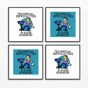 The Simpsons Technical Difficulties KBBL Drunk Cameraman Art Print ...