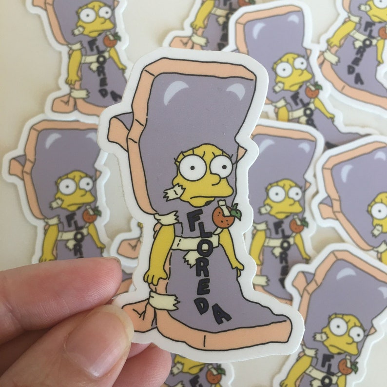 Lisa Simpson Vinyl Sticker, Floreda Idaho Costume | Matte Vinyl ...