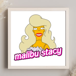 Malibu Stacy Simpsons Digital Art Print | Instant Download Printable ...