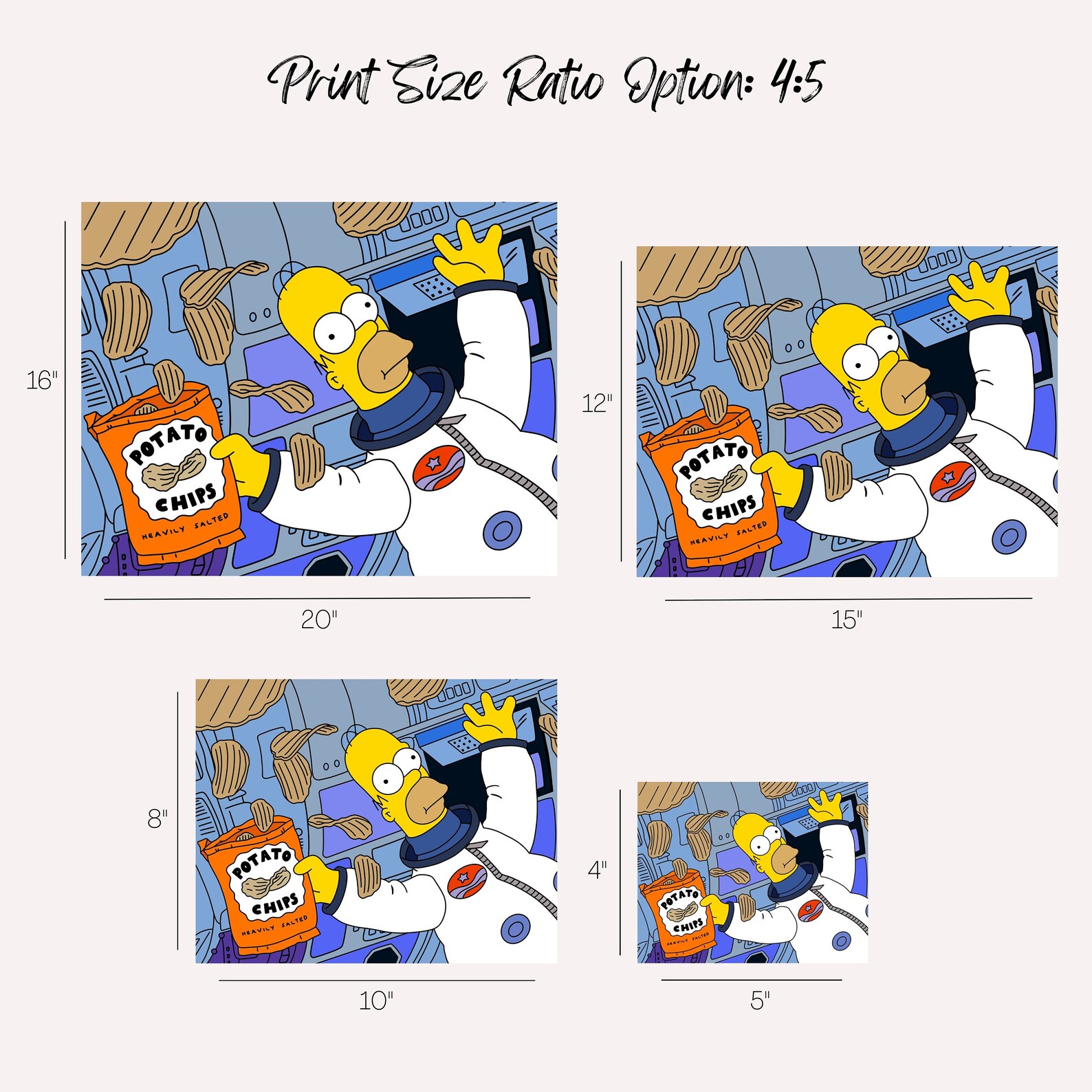 Homer Simpson in Space Digital Art Print Instant Download Printable ...