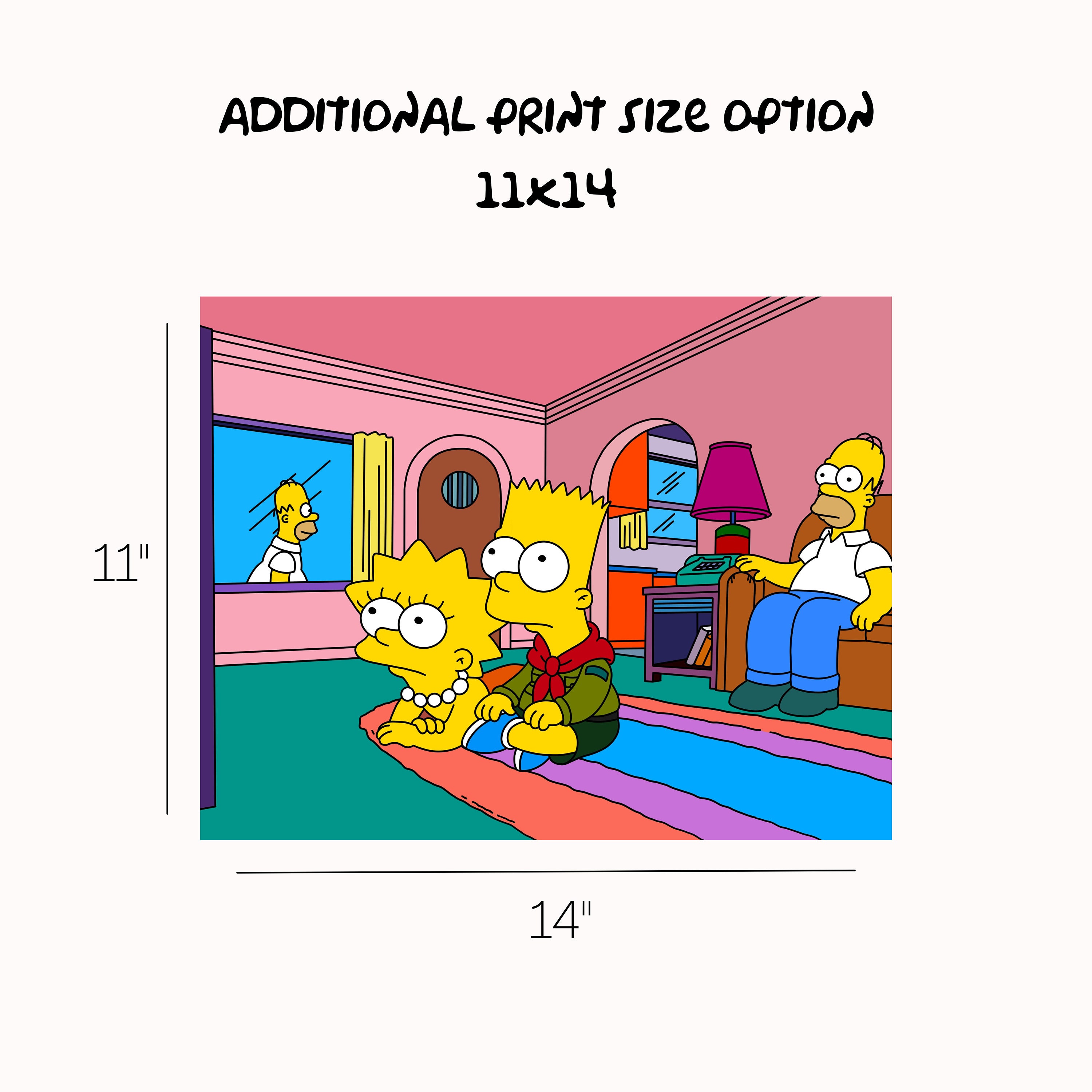 Simpsons Family, Cartoons Realistic Digital Art Print Instant Download ...