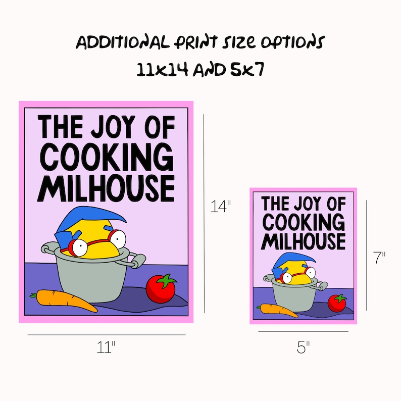 The Joy of Cooking Milhouse, Simpsons Digital Art Print | Instant ...