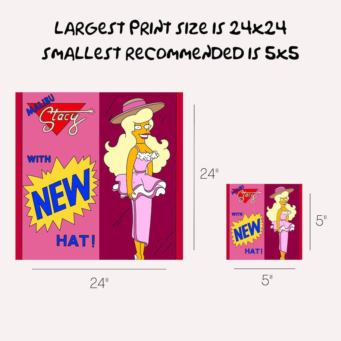 Malibu Stacy Hat, Simpsons Digital Print | Instant Download Printable ...
