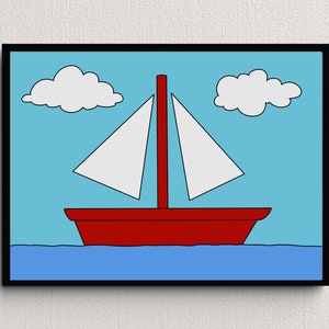 Simpsons Boat Painting, Digital Art Print | Instant Download Printable ...