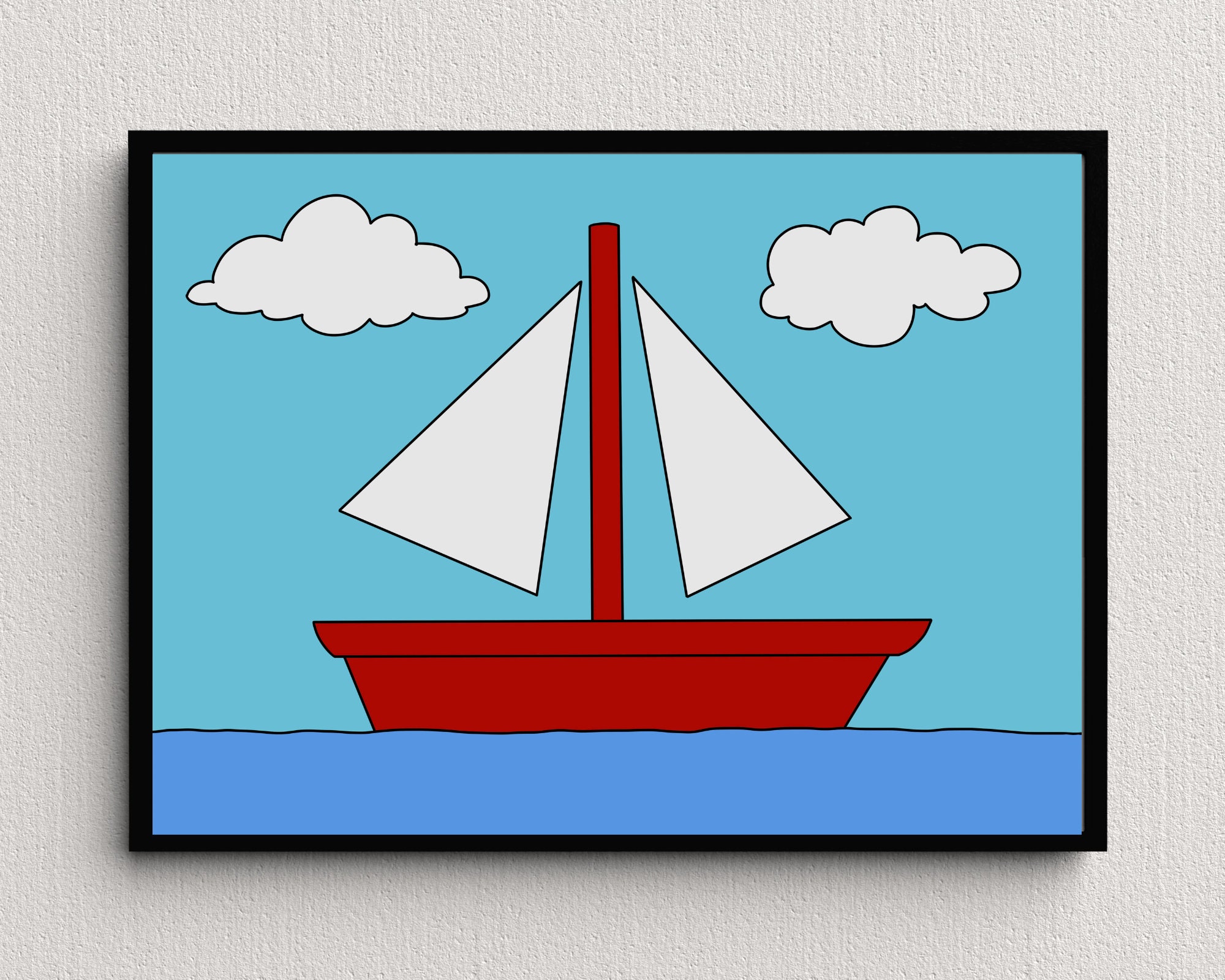 Simpsons Boat Painting, Digital Art Print Instant Download Printable ...