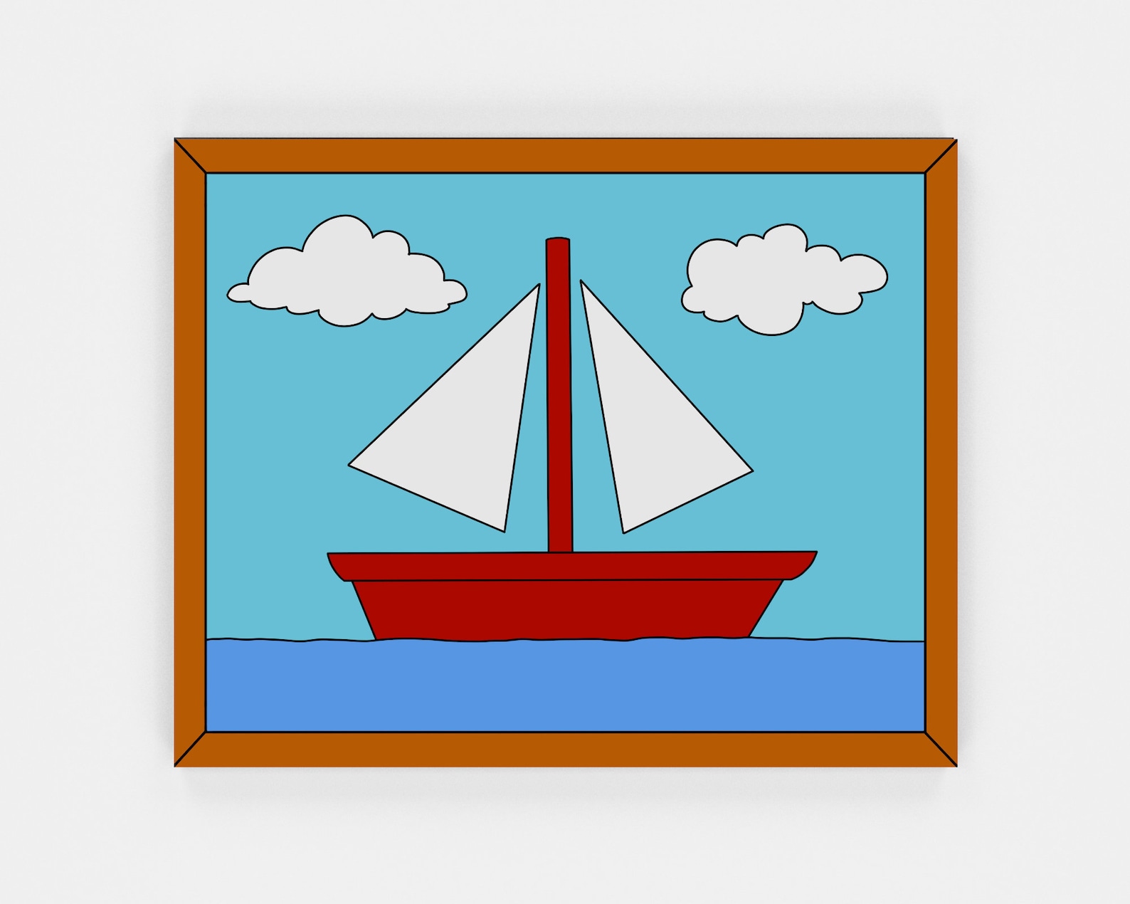 Simpsons Boat Painting, Digital Art Print | Instant Download Printable ...
