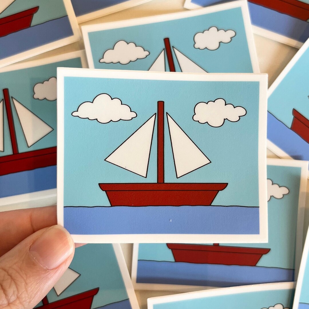 Simpsons Boat Painting Vinyl Sticker | Matte Vinyl Waterproof 3 ...