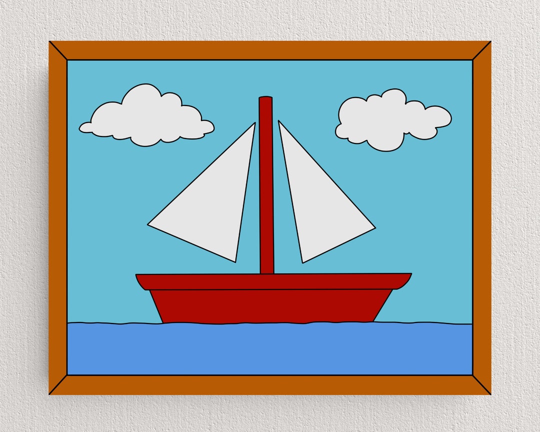 Simpsons Boat Painting Digital Art Print Instant Download - Etsy