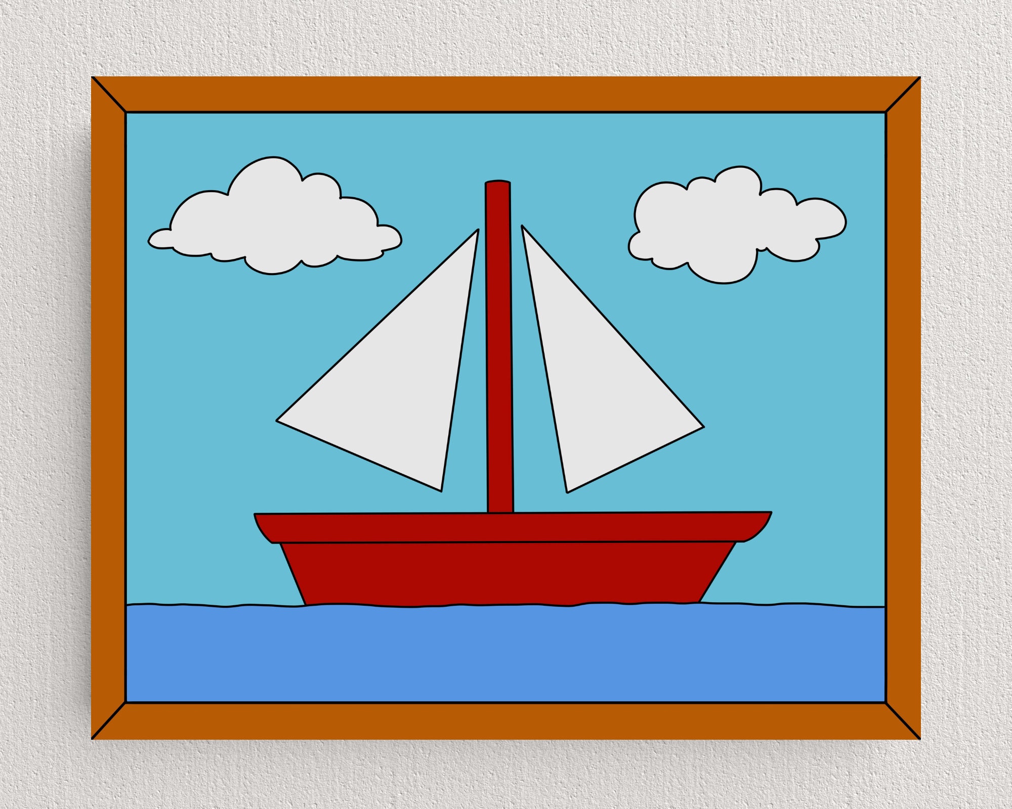 Simpsons Boat Painting Digital Art Print Instant Download - Etsy UK