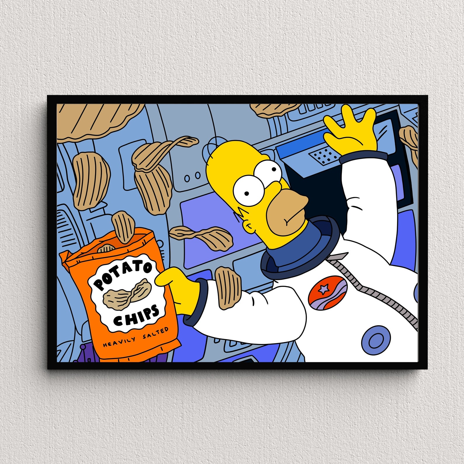 Homer Simpson in Space Digital Art Print Instant Download Printable ...