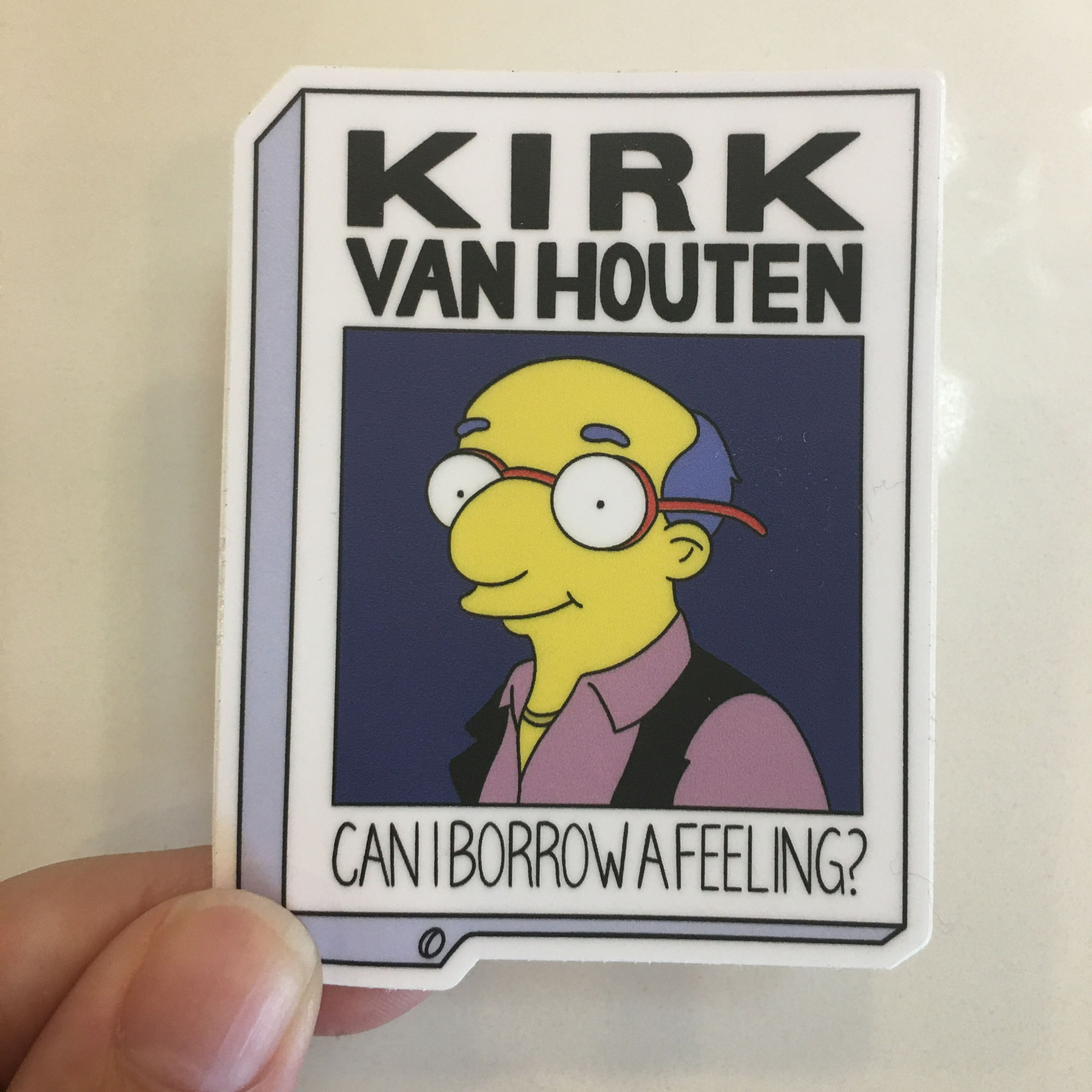 Kirk Can I Borrow A Feeling Simpsons Vinyl Sticker Matte - Etsy