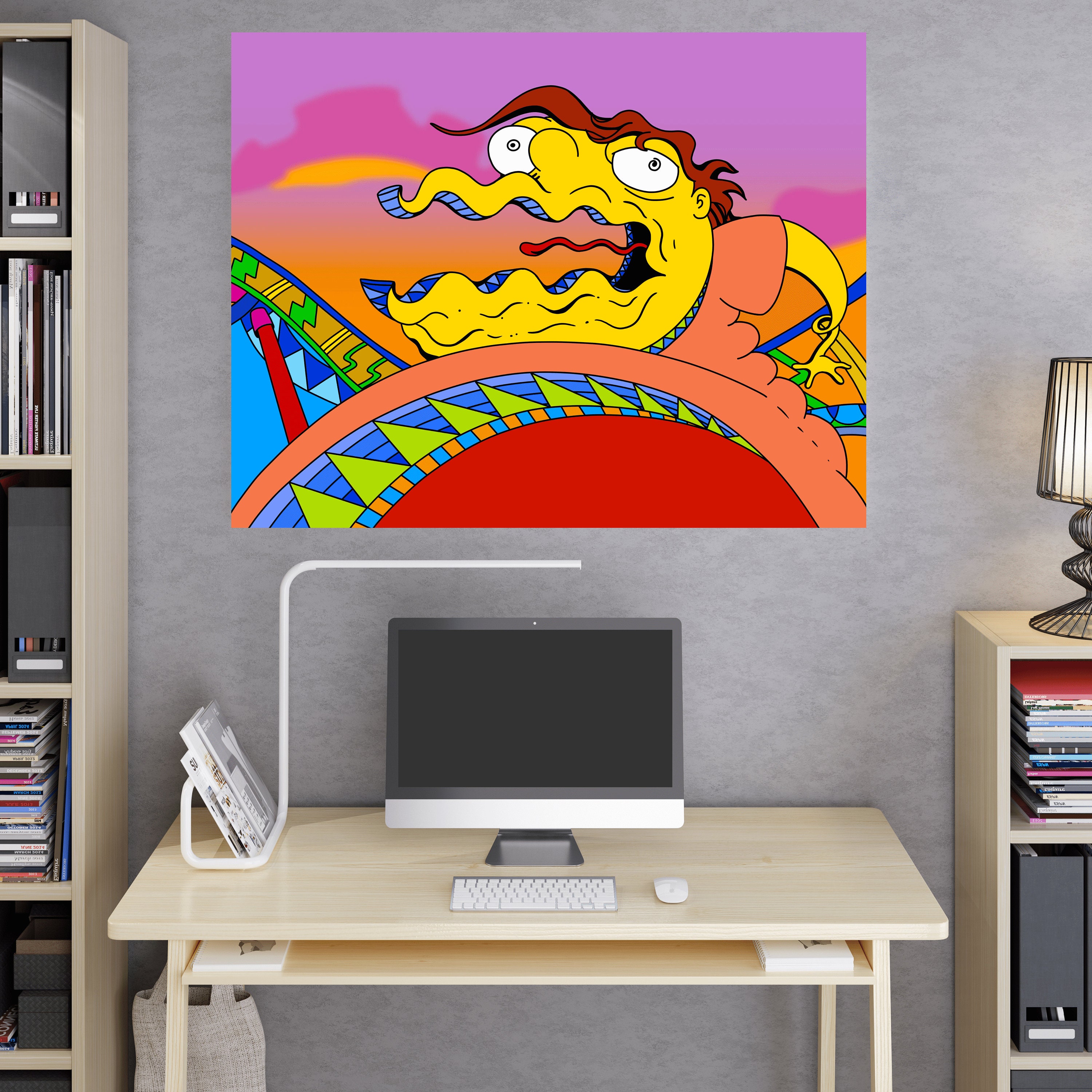Barney Homer Tripping, Simpsons Digital Art Print Instant Download ...