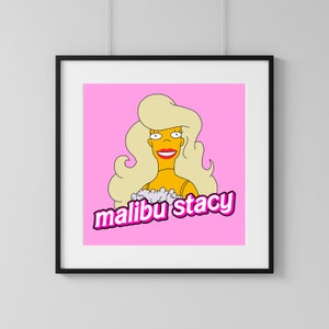 Malibu Stacy Simpsons Digital Art Print | Instant Download Printable ...