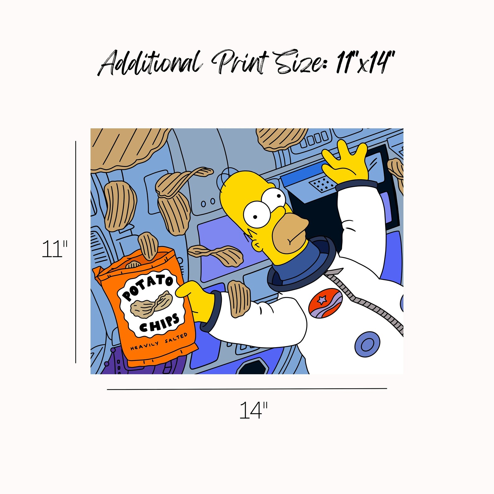 Homer Simpson in Space Digital Art Print Instant Download Printable ...