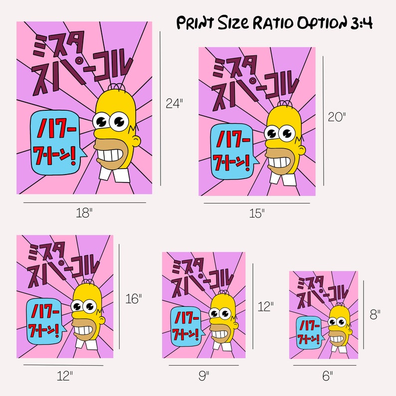 Mr. Sparkle Digital Art Print, Homer Simpson Digital Artwork | Instant ...
