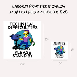 The Simpsons Technical Difficulties KBBL Drunk Cameraman Art Print ...