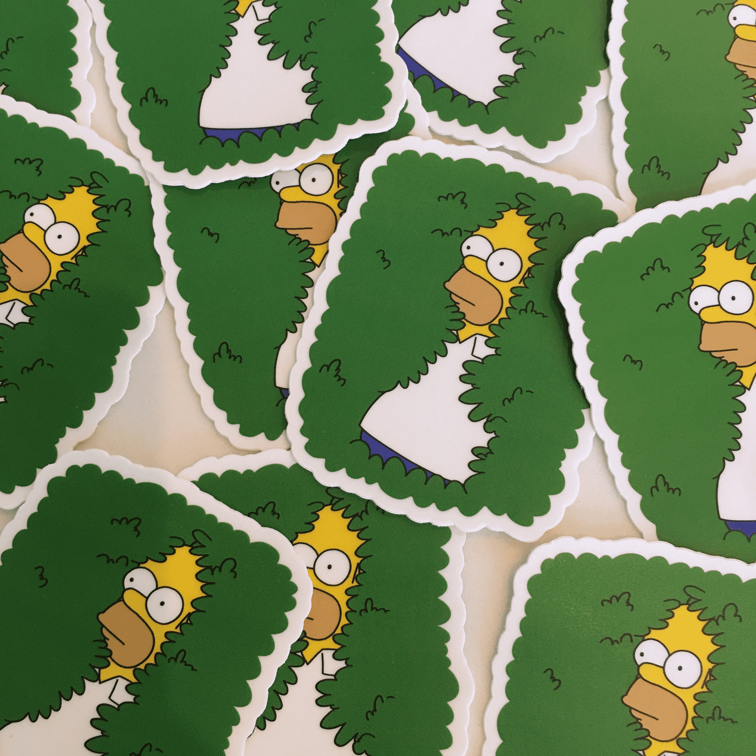 Homer Simpson Vinyl Sticker Homer Bushes Meme Matte Vinyl - Etsy