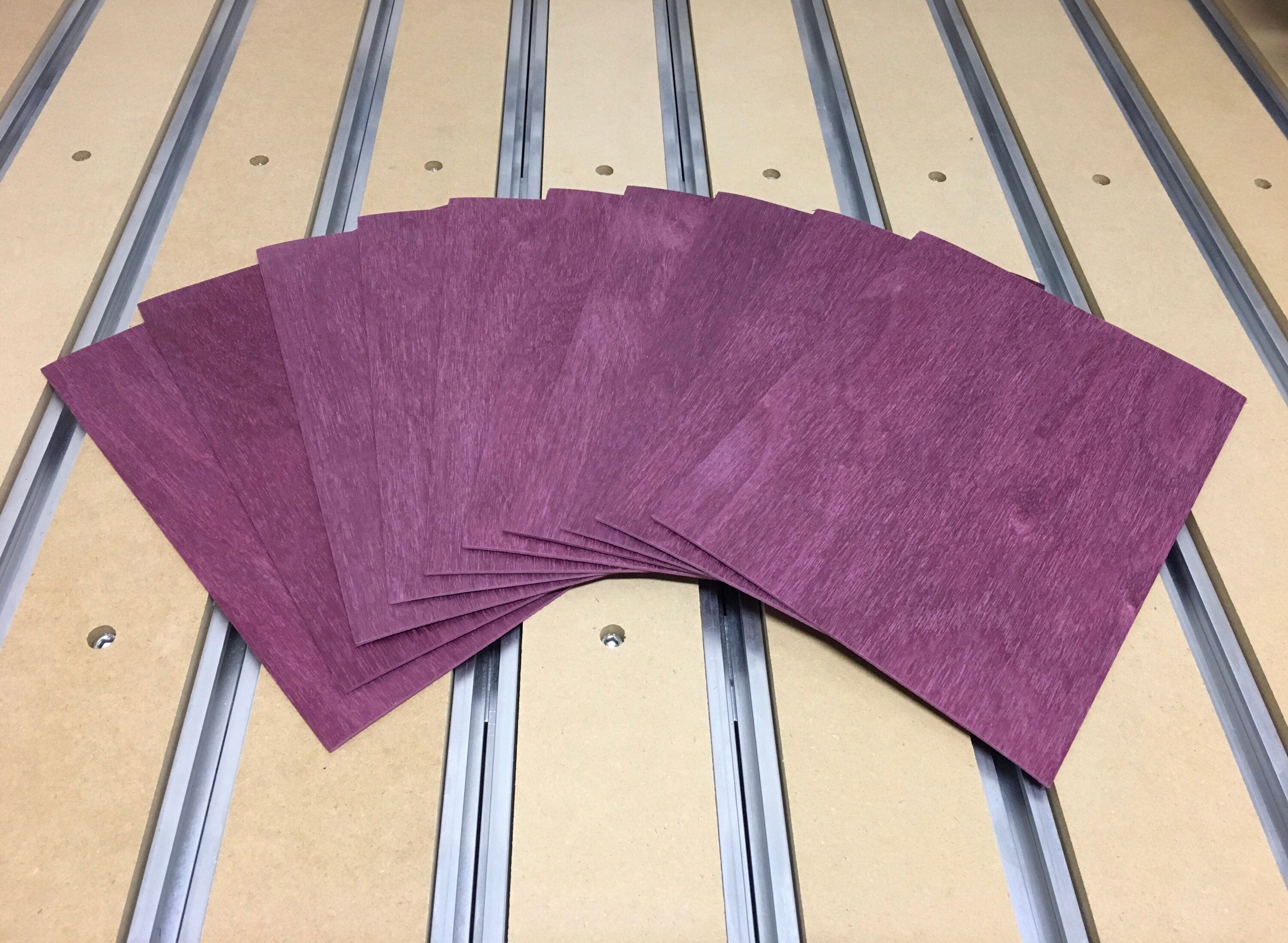Purple Premium Dyed Baltic Birch Veneer: 10-sheet DIY Woodworking Pack ...