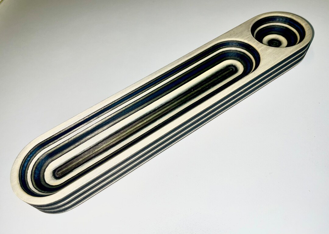 VIVID black-white-blue Pen Tray / Desk Organizer From Dyed Birch ...