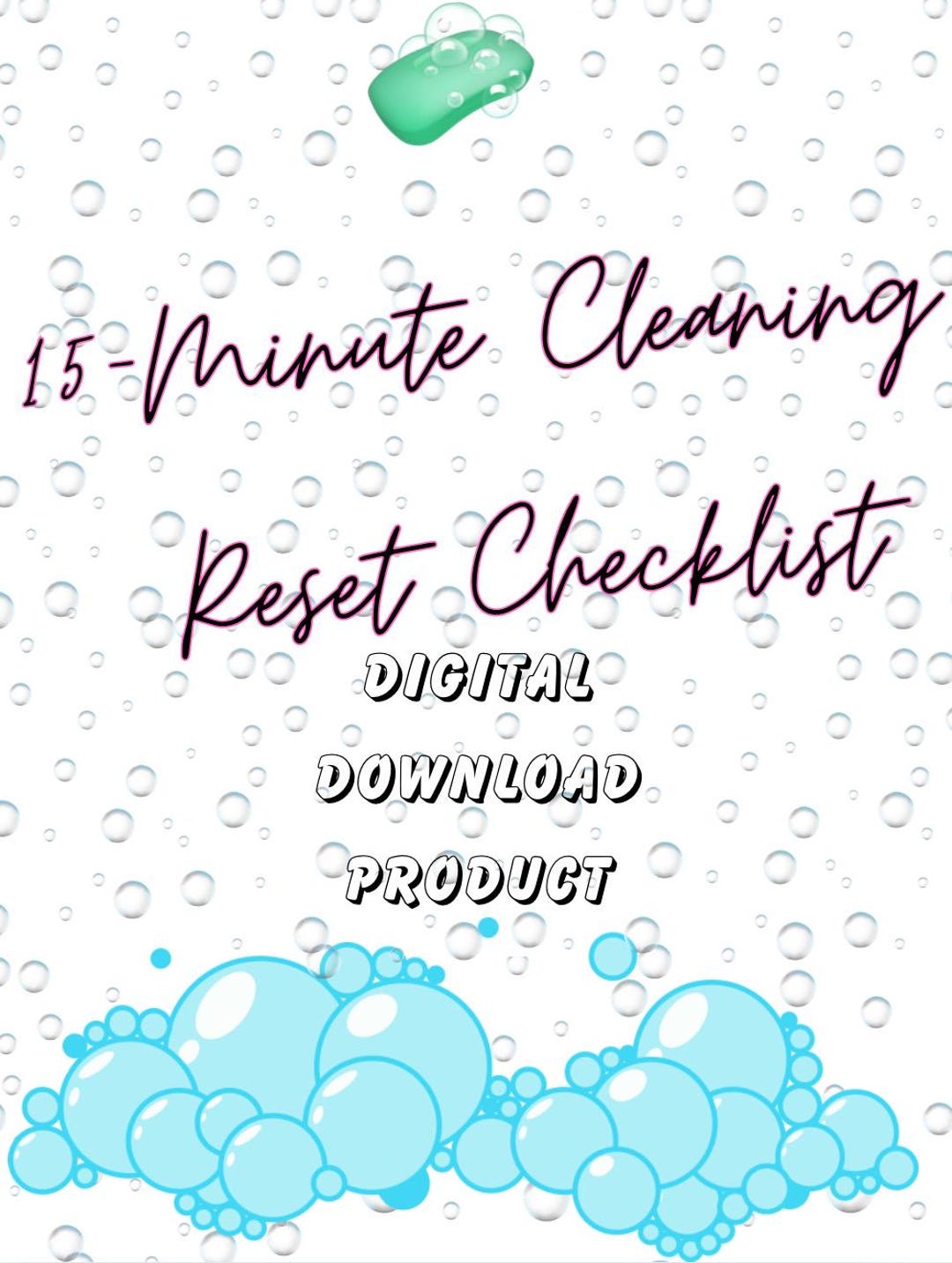 15-minute Cleaning Reset Checklist + Bonus Whole Home Cleaning Guide ...