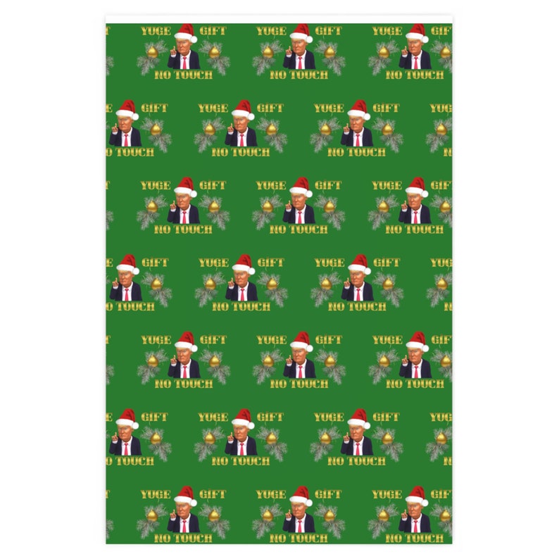 Yuge Trump Wrapping Paper Gift Wrap MAGA Present Conservative Meme ...