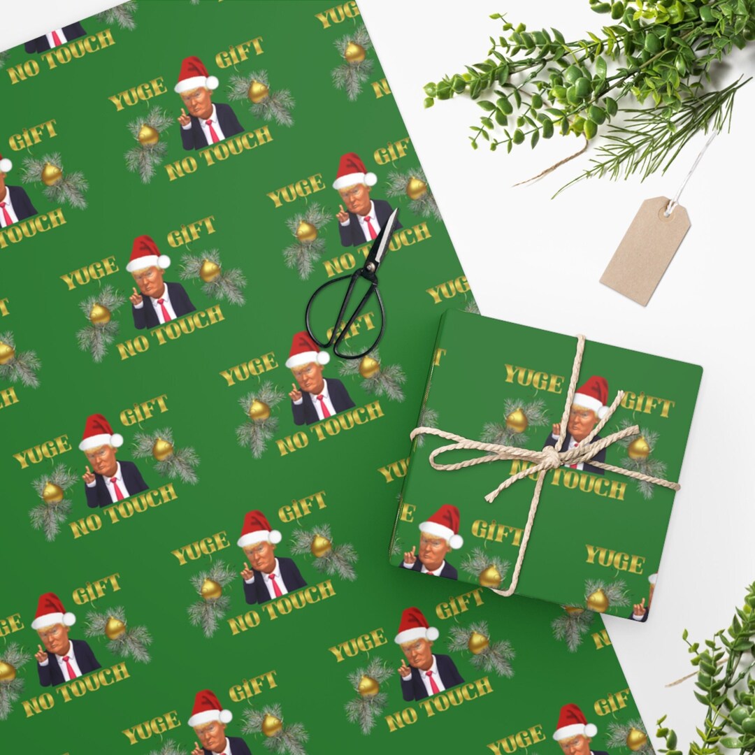 Yuge Trump Wrapping Paper Gift Wrap MAGA Present Conservative Meme ...