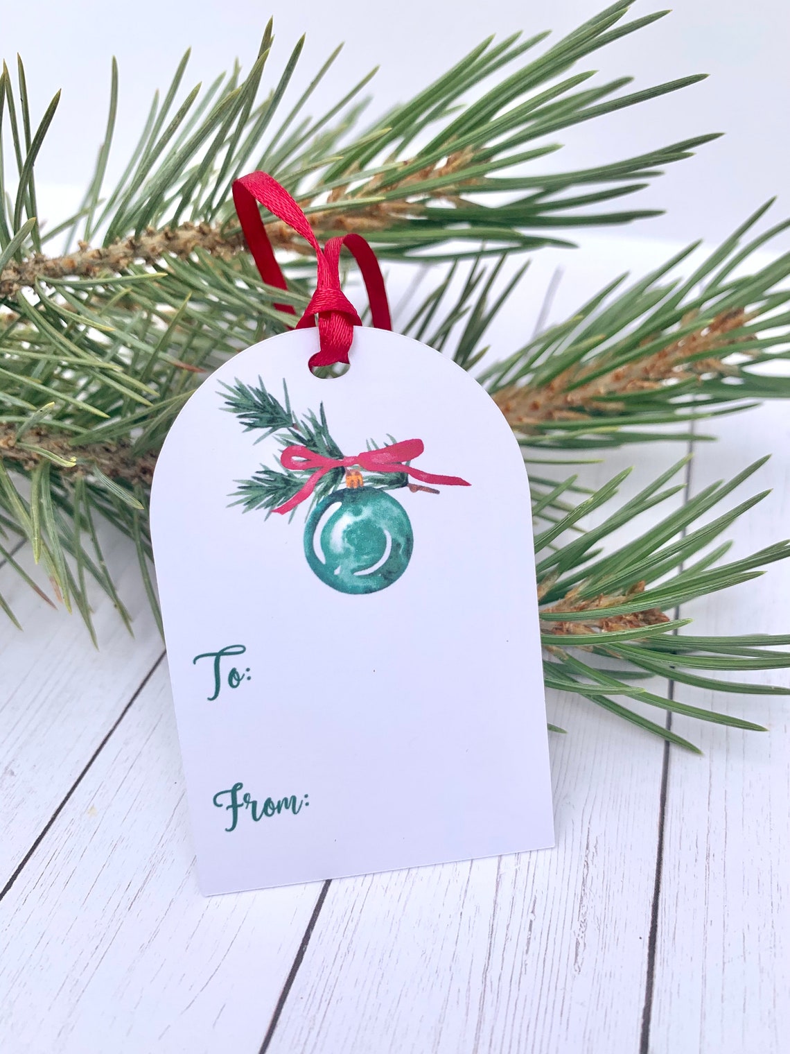 Christmas Bauble Christmas Gift Tags 3 Designs Sets of 6 Printed ...