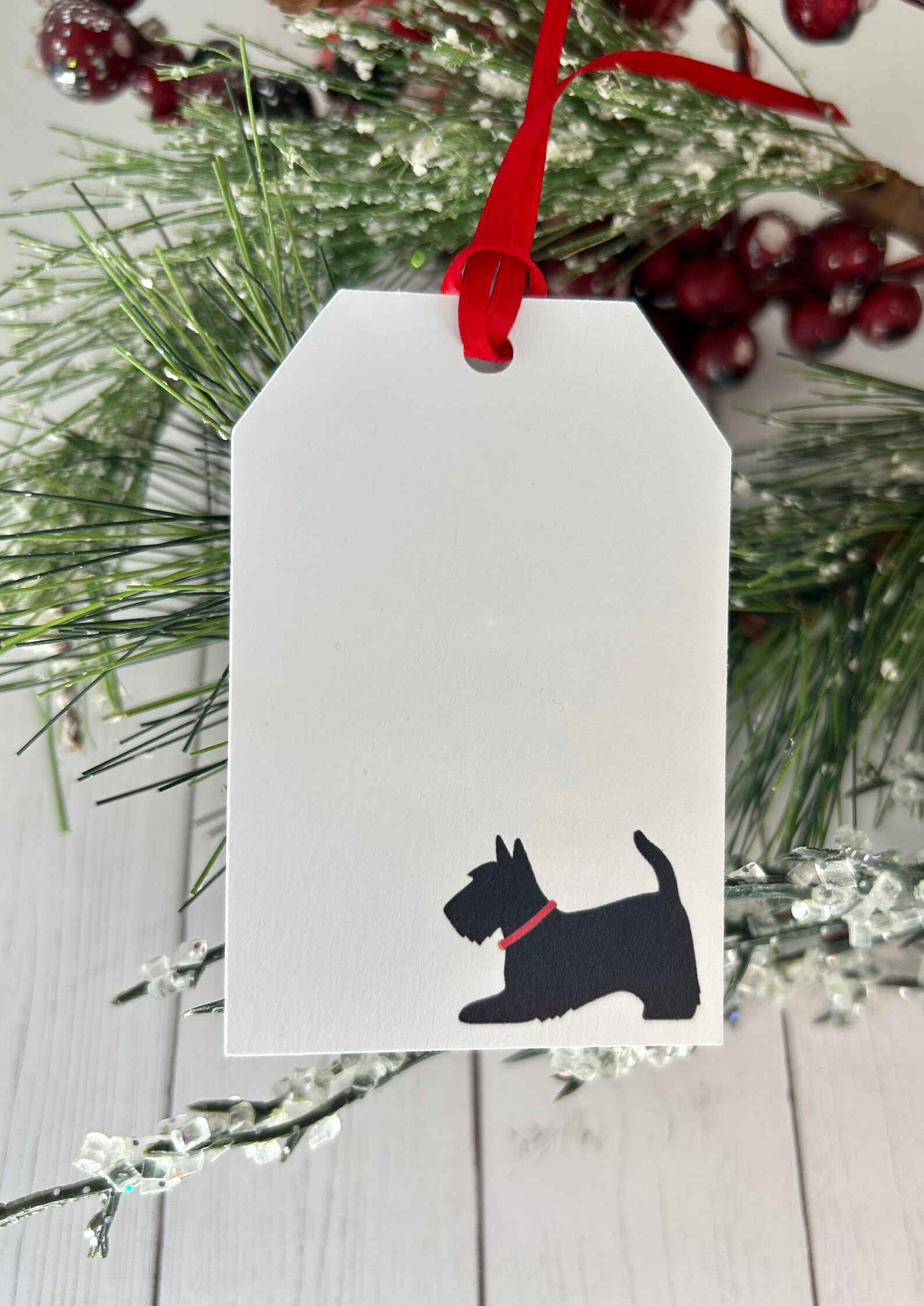Cute Scottie Dog Gift Tags | Birthday & Christmas Gift Tags | Black ...