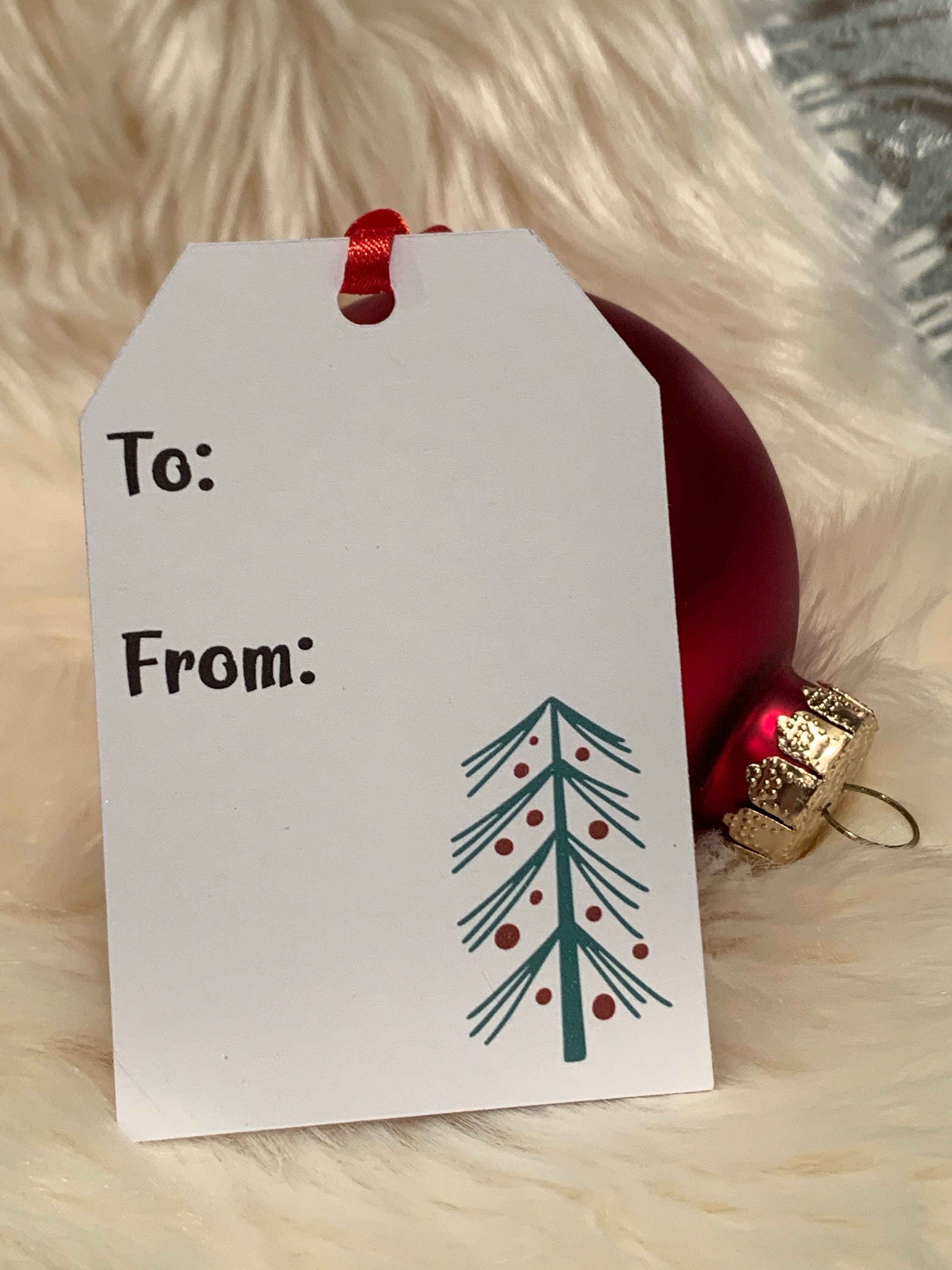 Minimal Christmas Tree Gift Tags | Set of 4 Designs | Handcrafted - Etsy