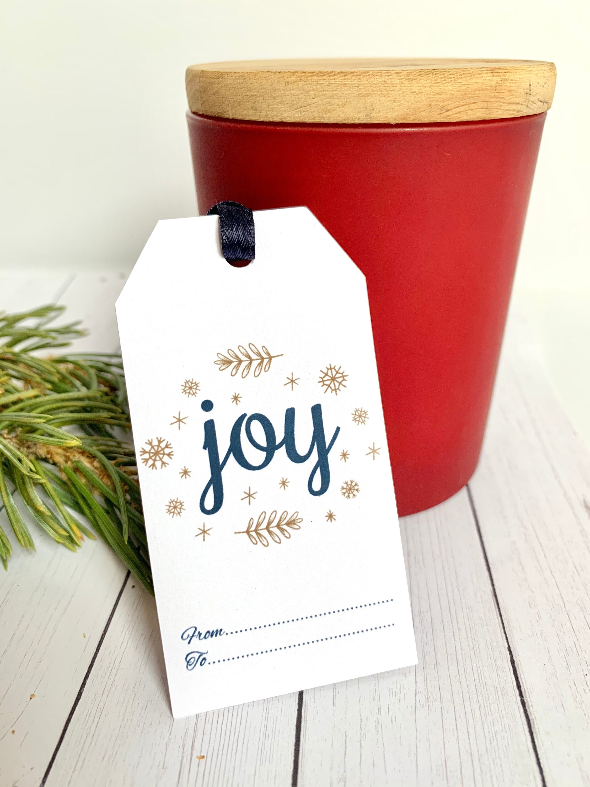 Blue and Gold Traditional Christmas Gift Tags | Set of 6 Designs ...