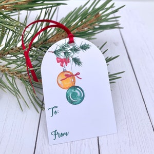 Christmas Bauble Christmas Gift Tags | 3 Designs | Sets of 6 | Printed ...