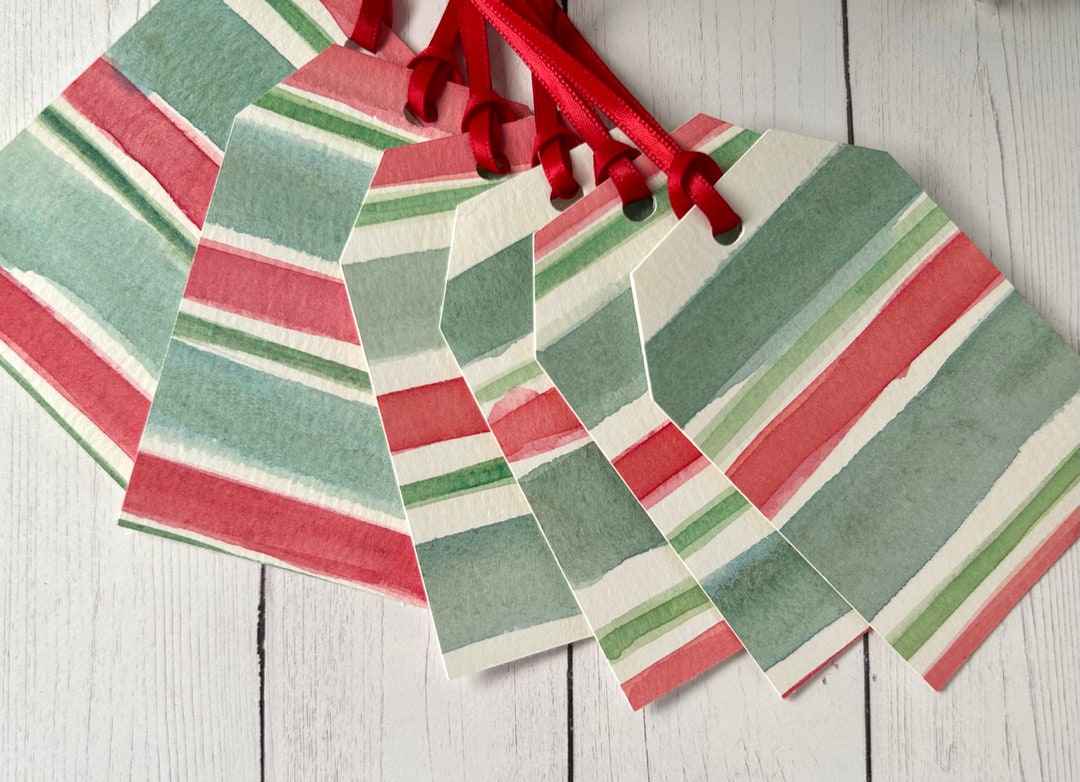 Hand Painted Watercolor Gift Tags | Handmade Christmas Tags - Etsy
