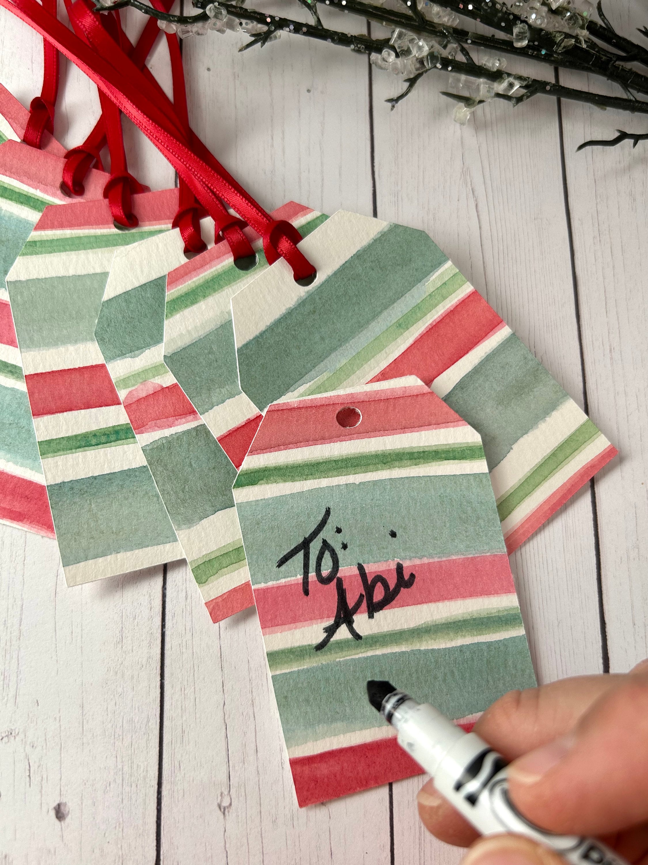 Hand Painted Watercolor Gift Tags | Handmade Christmas Tags - Etsy