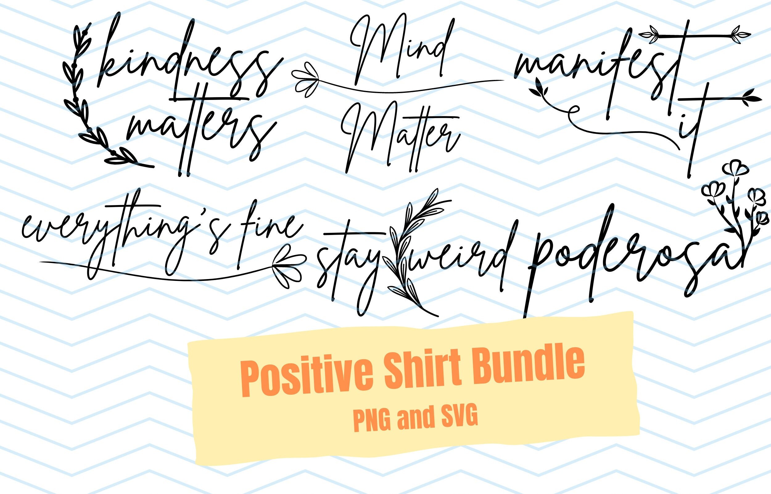 Positive Quote T-shirt Designs for Cricut SVG and PNG - Etsy