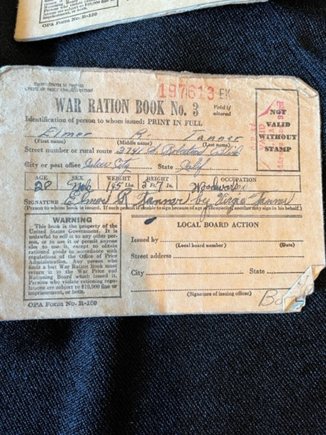 Wwll War Ration Book 3, A Piece of History! - Etsy