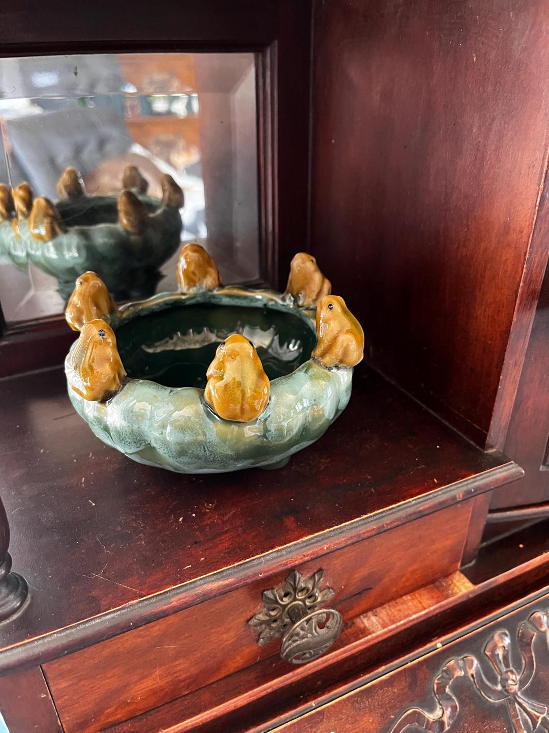 Sweet Vintage Frog or Toad Bowl, Collectible Vase - Etsy