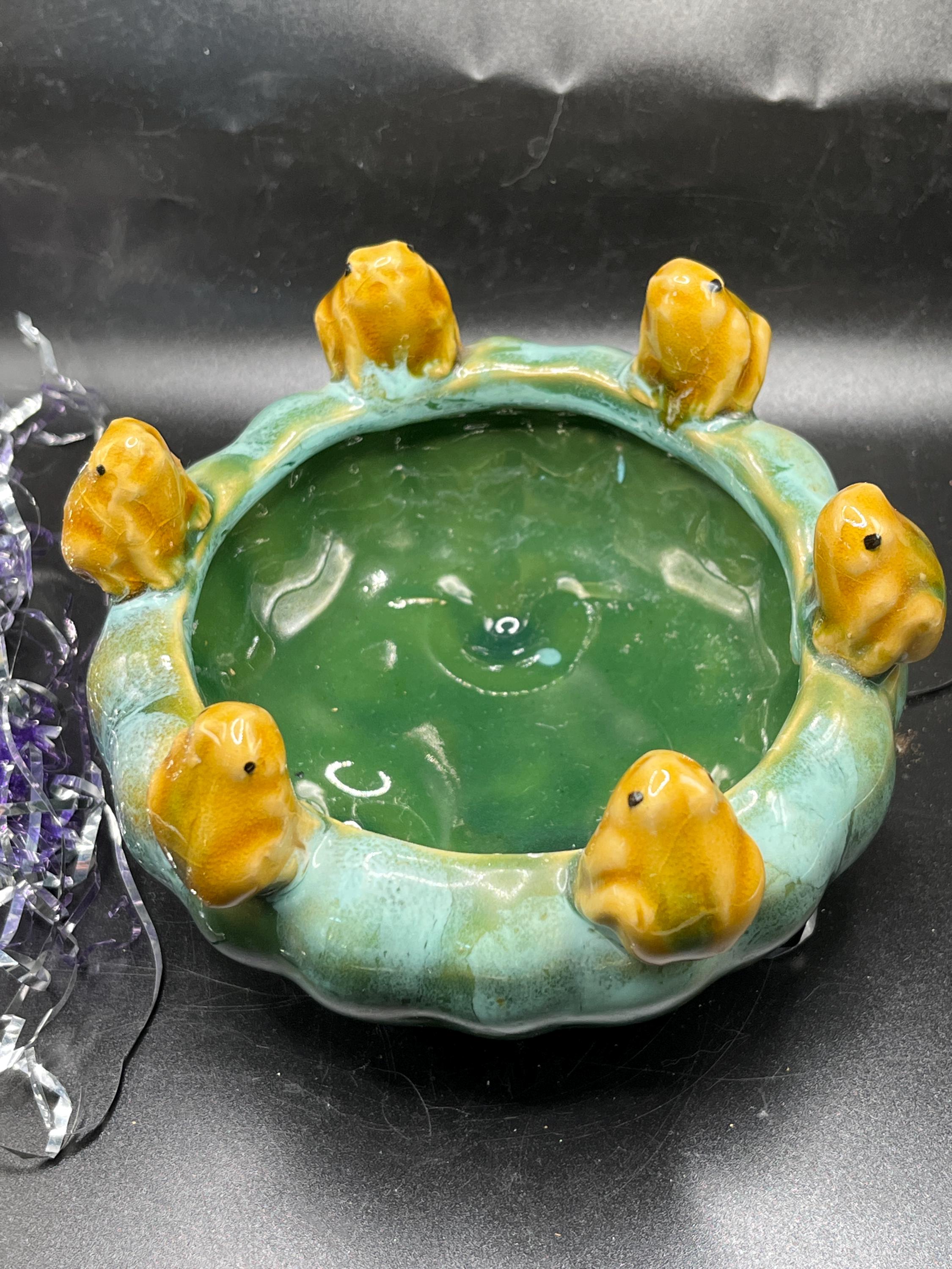 Sweet Vintage Frog or Toad Bowl, Collectible Vase - Etsy