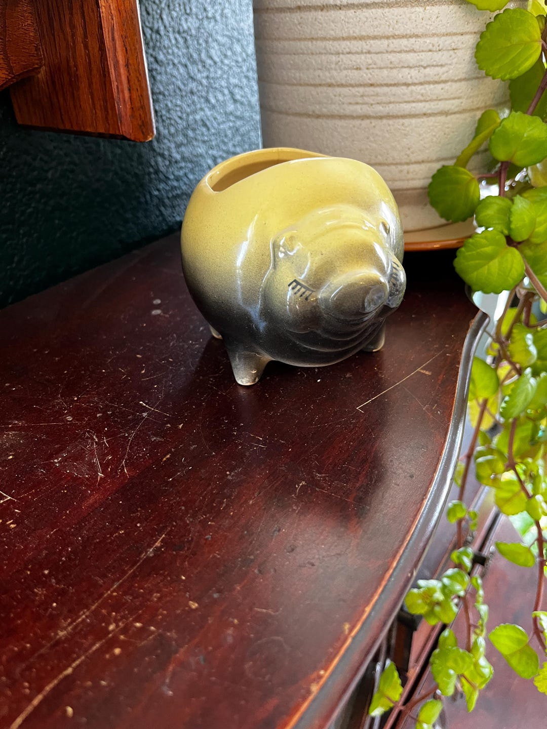 Vintage Adorable Ceramic Shawnee Pottery Pig Art Vase, Mid Century ...