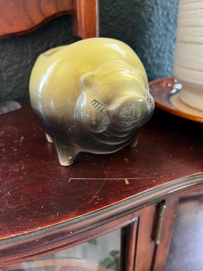 Vintage Adorable Ceramic Shawnee Pottery Pig Art Vase, Mid Century ...