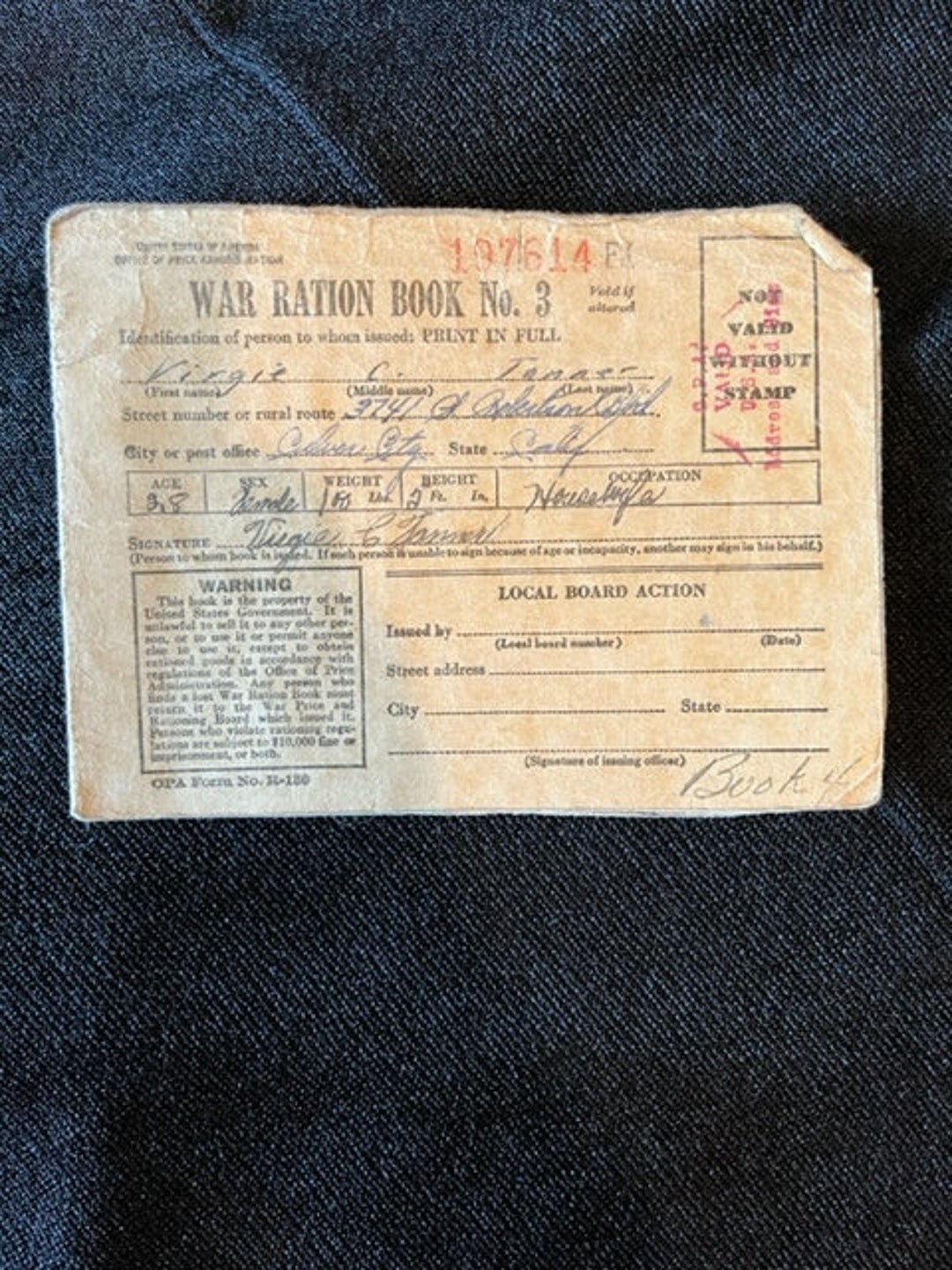 Wwll War Ration Book 3, A Piece of History - Etsy