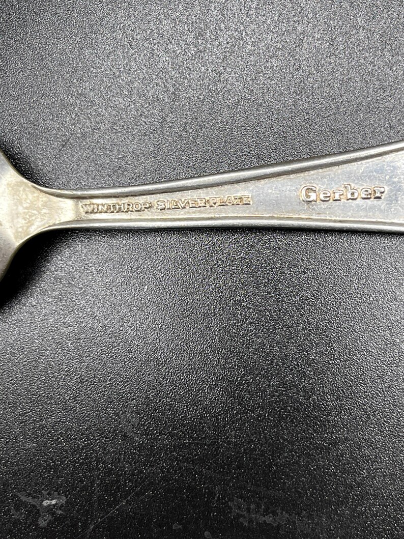 Vintage Gerber Winthrop 1950s Silver Plated Baby Spoon, Mid Century ...