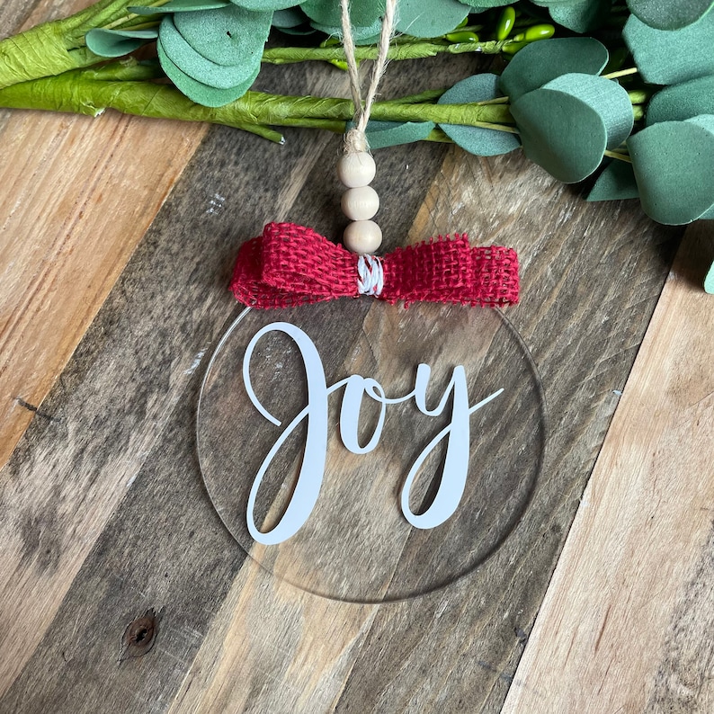 Acrylic Ornament / Round Acrylic Christmas Ornament / Acrylic Christmas ...