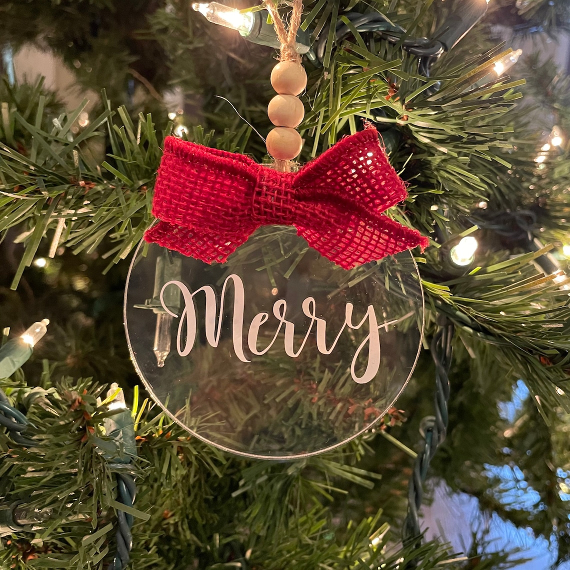 Acrylic Ornament / Round Acrylic Christmas Ornament / Acrylic Christmas ...