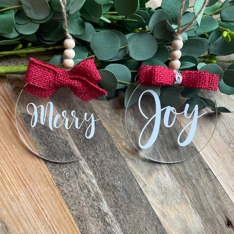 Acrylic Ornament / Round Acrylic Christmas Ornament / Acrylic Christmas ...