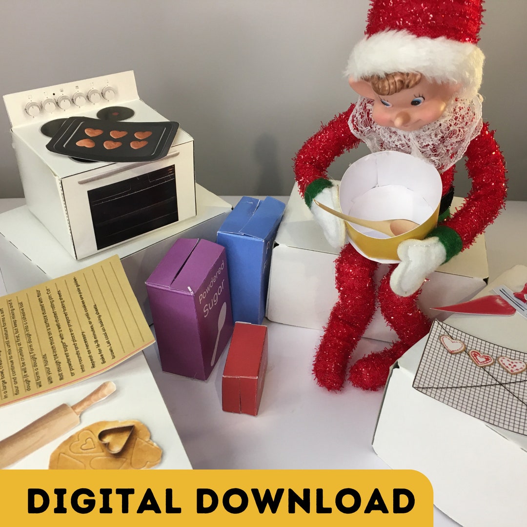 Baking Set - Christmas Elf Sized Cookies - Elf Prop Idea - Digital ...