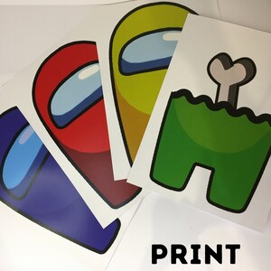 Among Us Cut Outs- Christmas Elf Sized - Elf Prop Idea - Digital ...